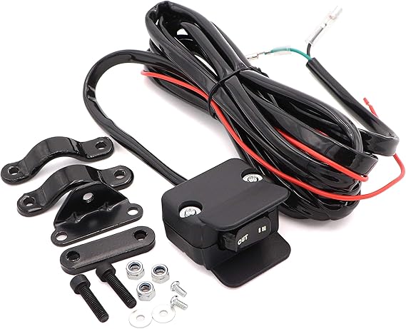 12V ATV Winch Rocker Switch with Handlebar Control line kit for ATV/UTV ...