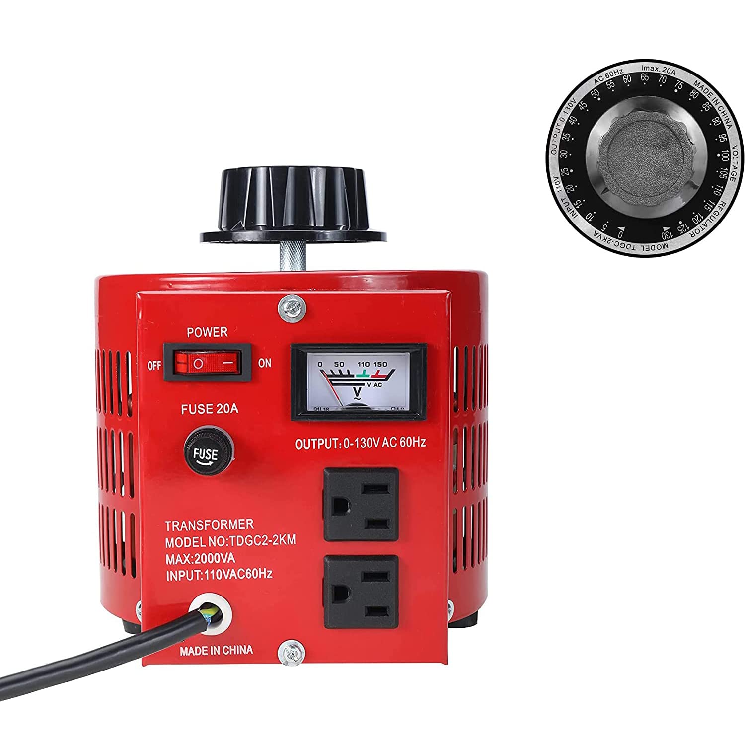 Mua jxgzyy 2000VA 20Amp Variable Transformer 110V 60Hz AC Variable Voltage Converter Transformer ...