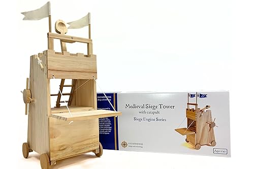 PATHFINDERS STEM Kit – Medieval Siege Tower with Catapult | Wooden ...