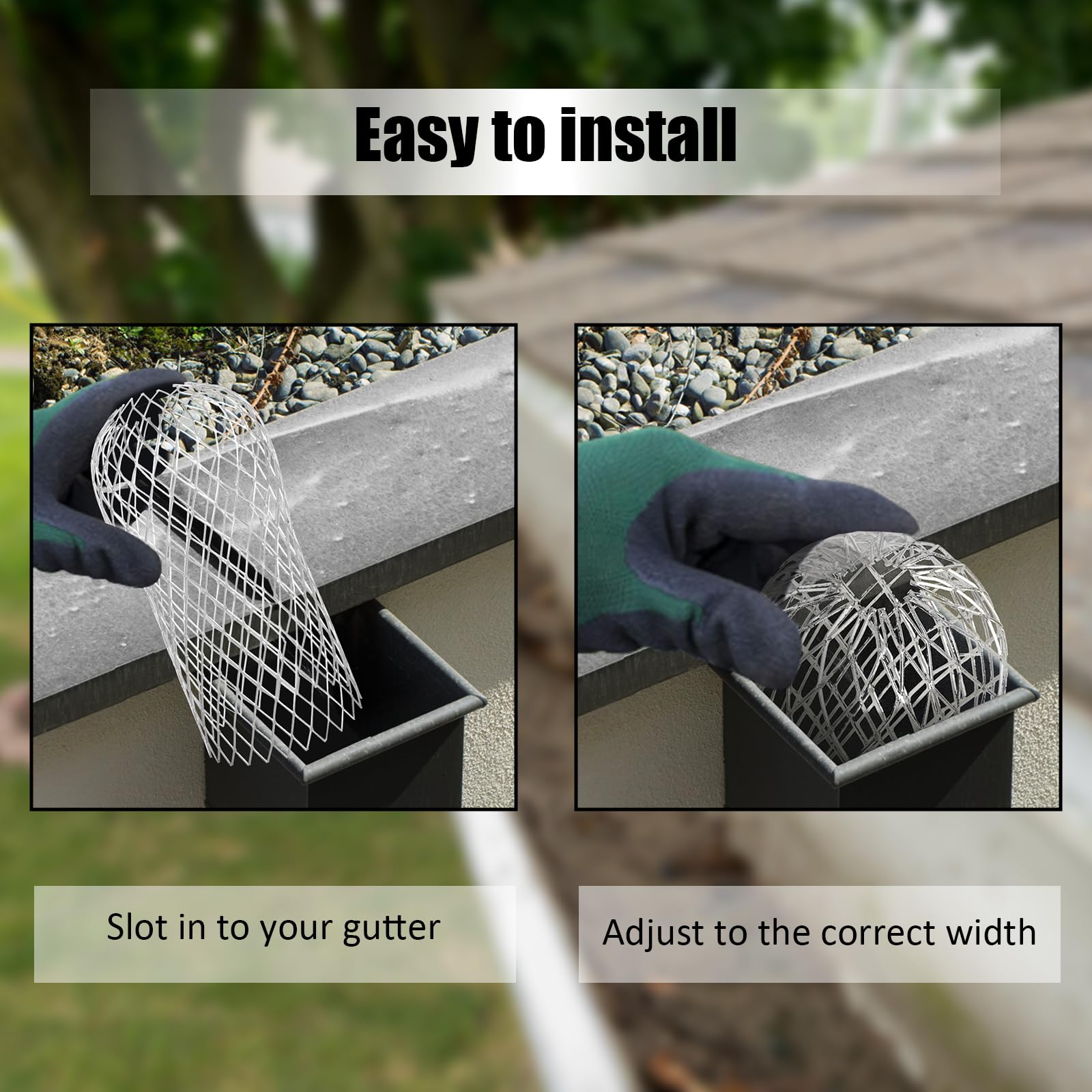 CAPHONT Gutter Guard 8 Pack, Gutter Downspout Guard 3.5 Inch Adjustable ...