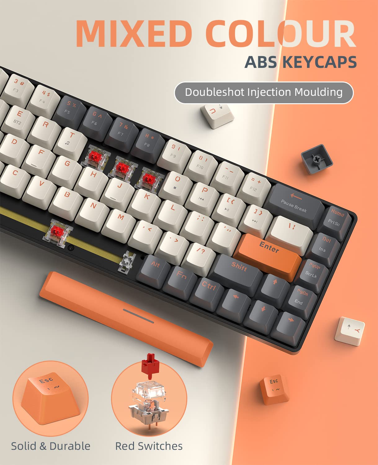 Mua RK68 Wireless Mechanical Keyboard, 60% Percent Gaming Keyboard ...