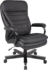 Big and Tall Executive Office Chair for Heavy Duty Big Man Black PU or ...