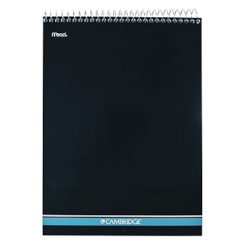 Mead Cambridge Notebook, Wirebound NotePad, Stiff-Back, 8.5 x 11 Inches ...