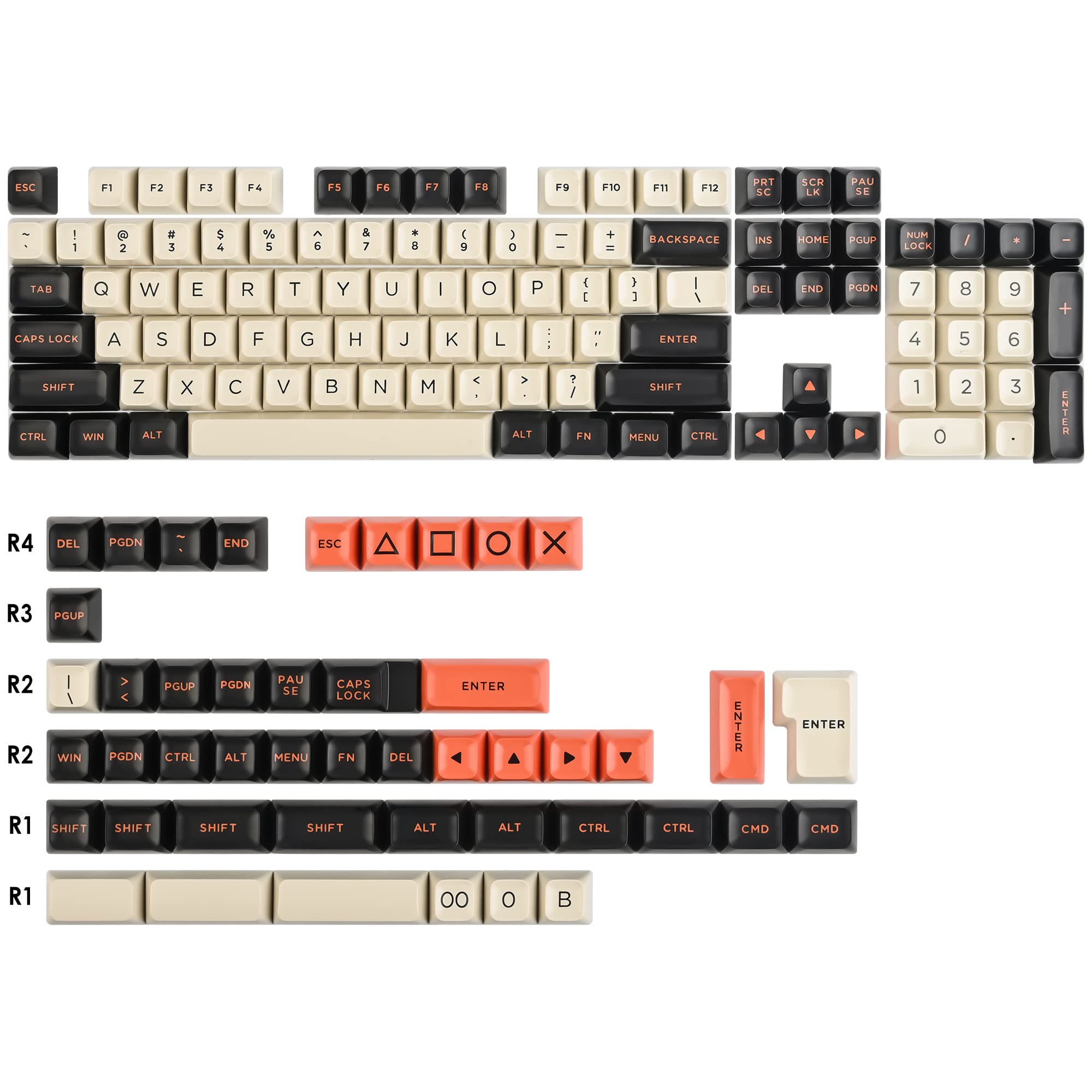 Mua Large carbon ASA Custom Key Caps for Cherry/Gateron MX Axis 60%/64 ...