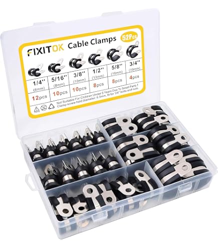 Pipe Clamp Oiojuct 1/2 Inch Cable Clamp - Rubber Clamps For Cable, Wire ...
