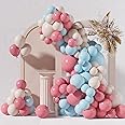 Amazon.com: RUBFAC 136pcs Pink and Blue Balloons Arch Garland Kit, 18/12/10/5 Inch Retro Pink ...