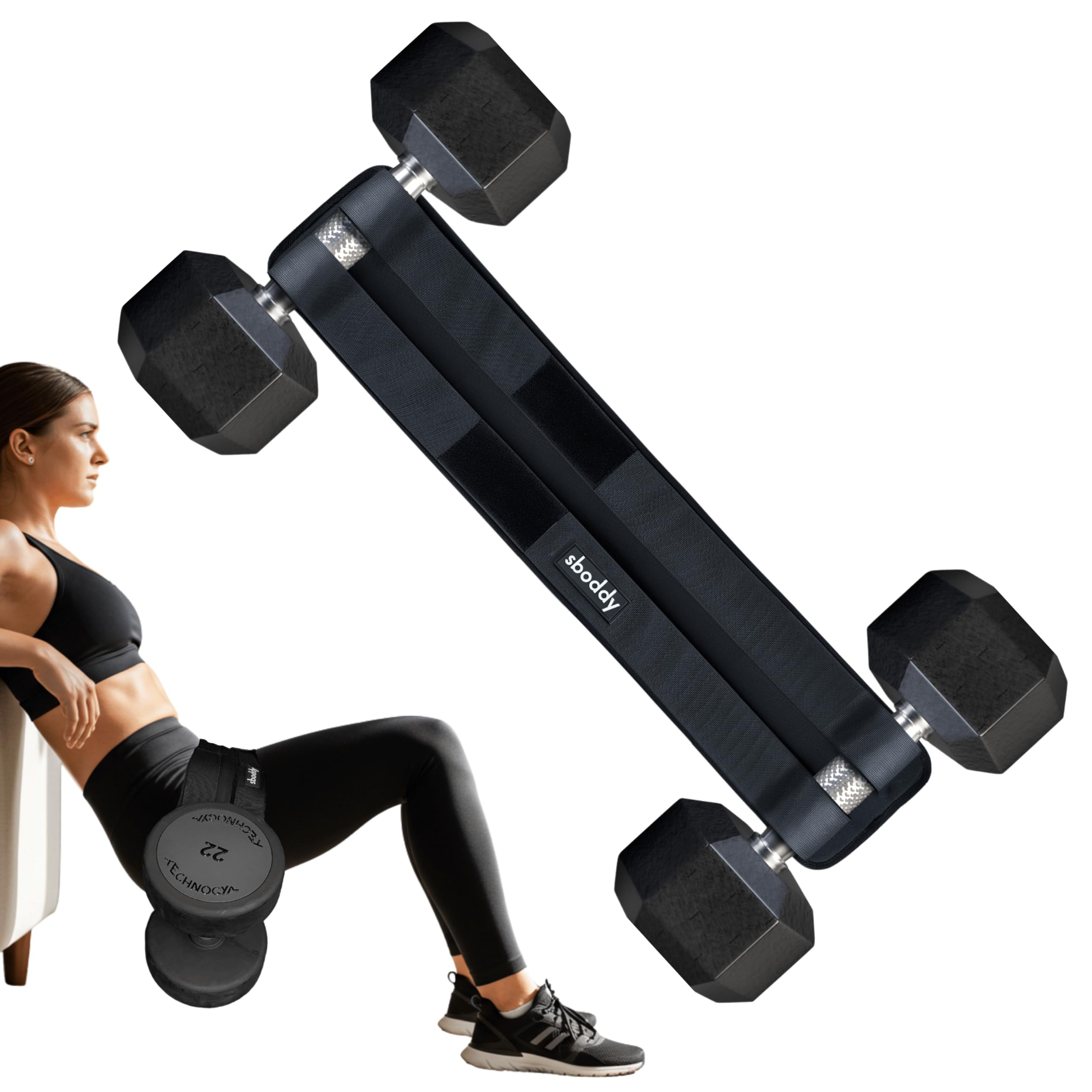 Sboddy Hip Thrust Belt For Dumbbells Heavy, Kettlebells, Plates, Hip ...