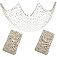 Amazon.com: Decorative Fishing Net 5x10 ft,YuanDe 2 Pack Large Beige ...