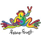 Amazon.com: Enjoy It Peace Frogs Trippin' Peace Frogs Car Sticker ...
