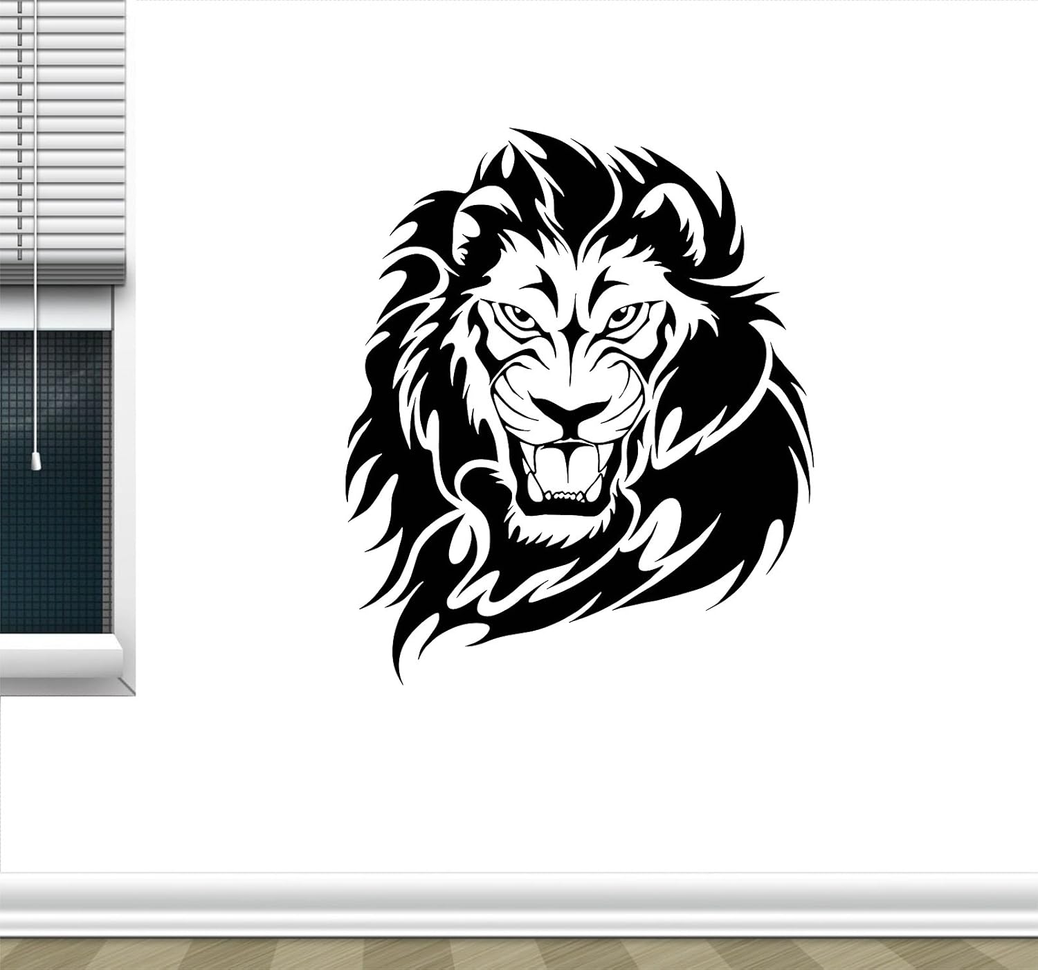 Amazon.com: Large Lion Roar Tribal Vinyl Decal Home Car Hood Decor ...