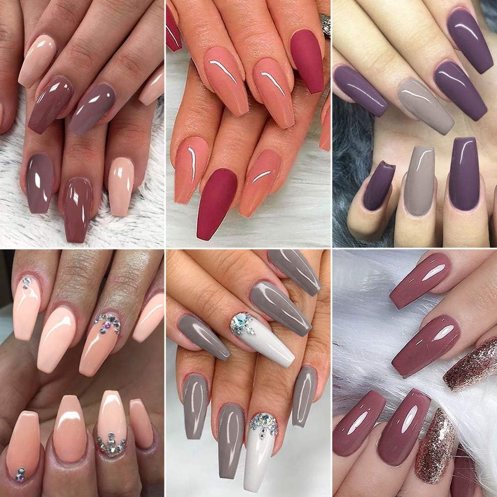 AZUREBEAUTY Dipping Powder with 10 Nude Pastel Colors Dip Powder Nails ...