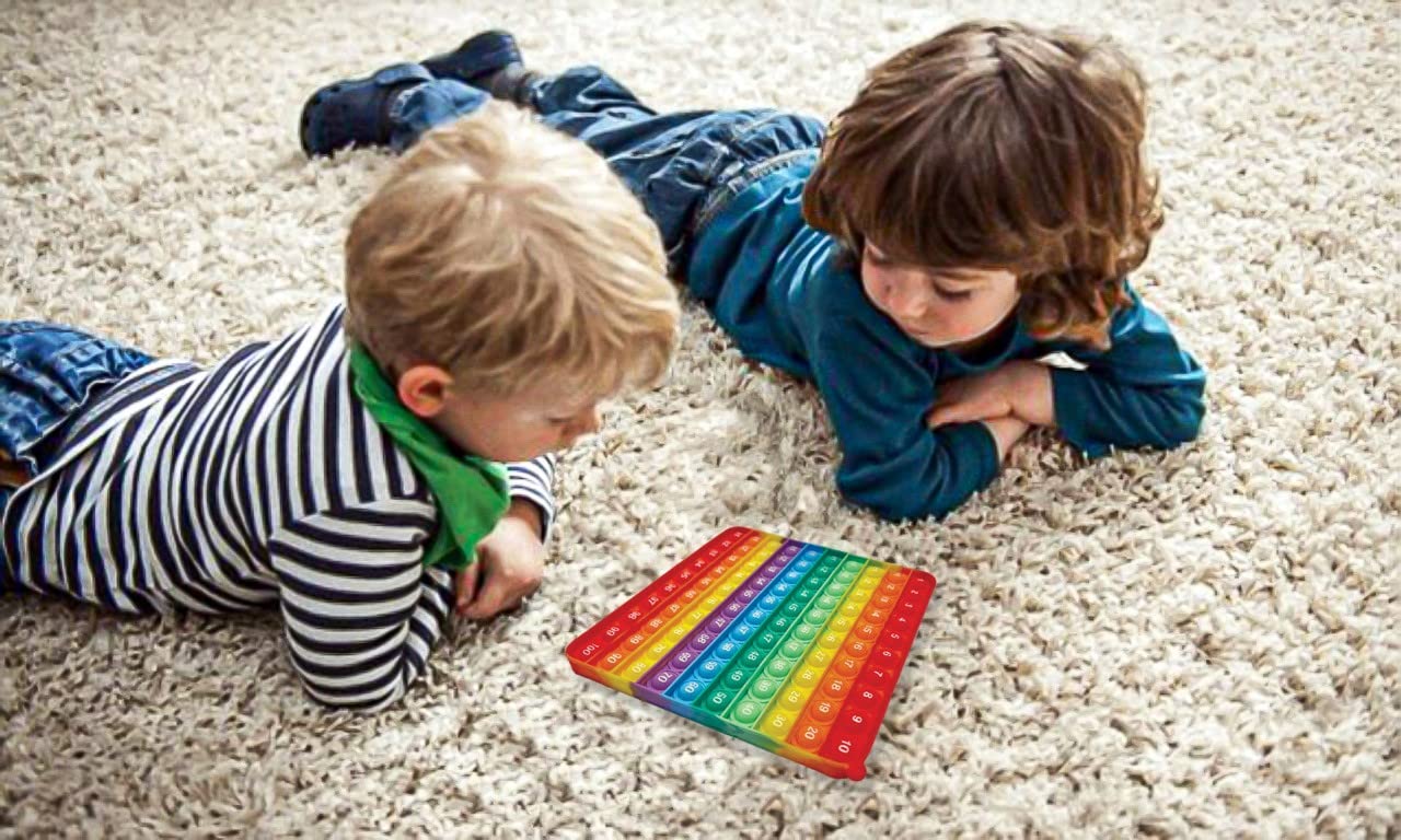 Mua POP-n-Teach 100 Pop It Fidget Toy Rainbow Hundreds Chart for Kids ...
