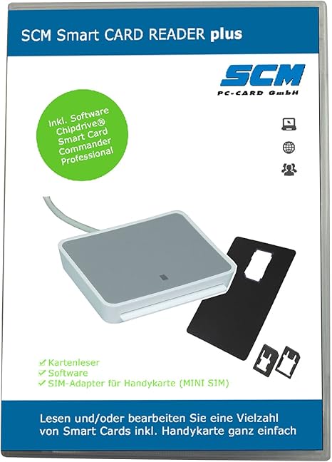 SCM Smart Card Reader Plus – Tarjeta Lector Cloud 2700 R/utrust 2700 R ...