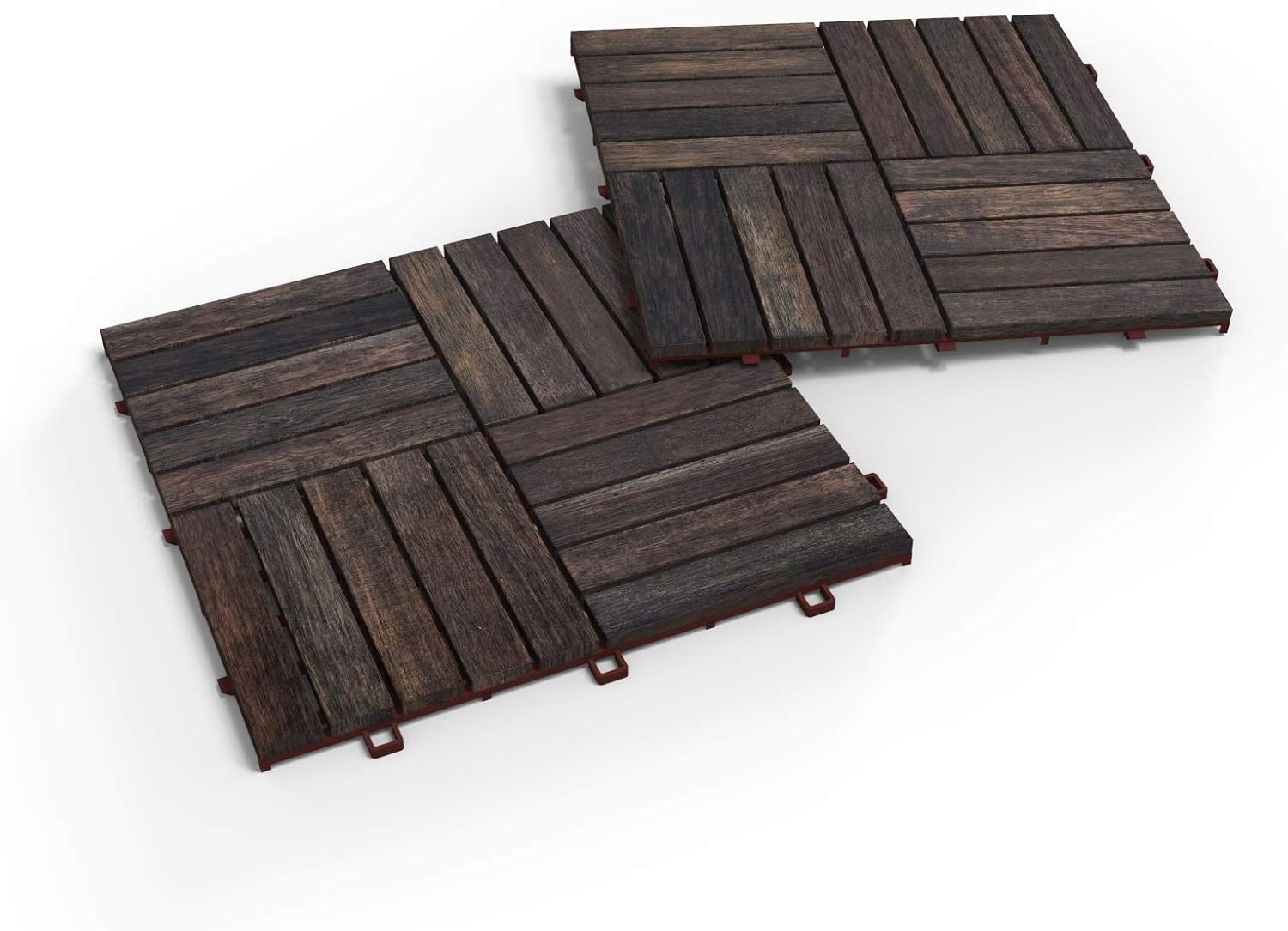 Interbuild Acacia Hardwood Decking Tiles 30×30cm 10 Tiles = 0,9 ㎡ per ...