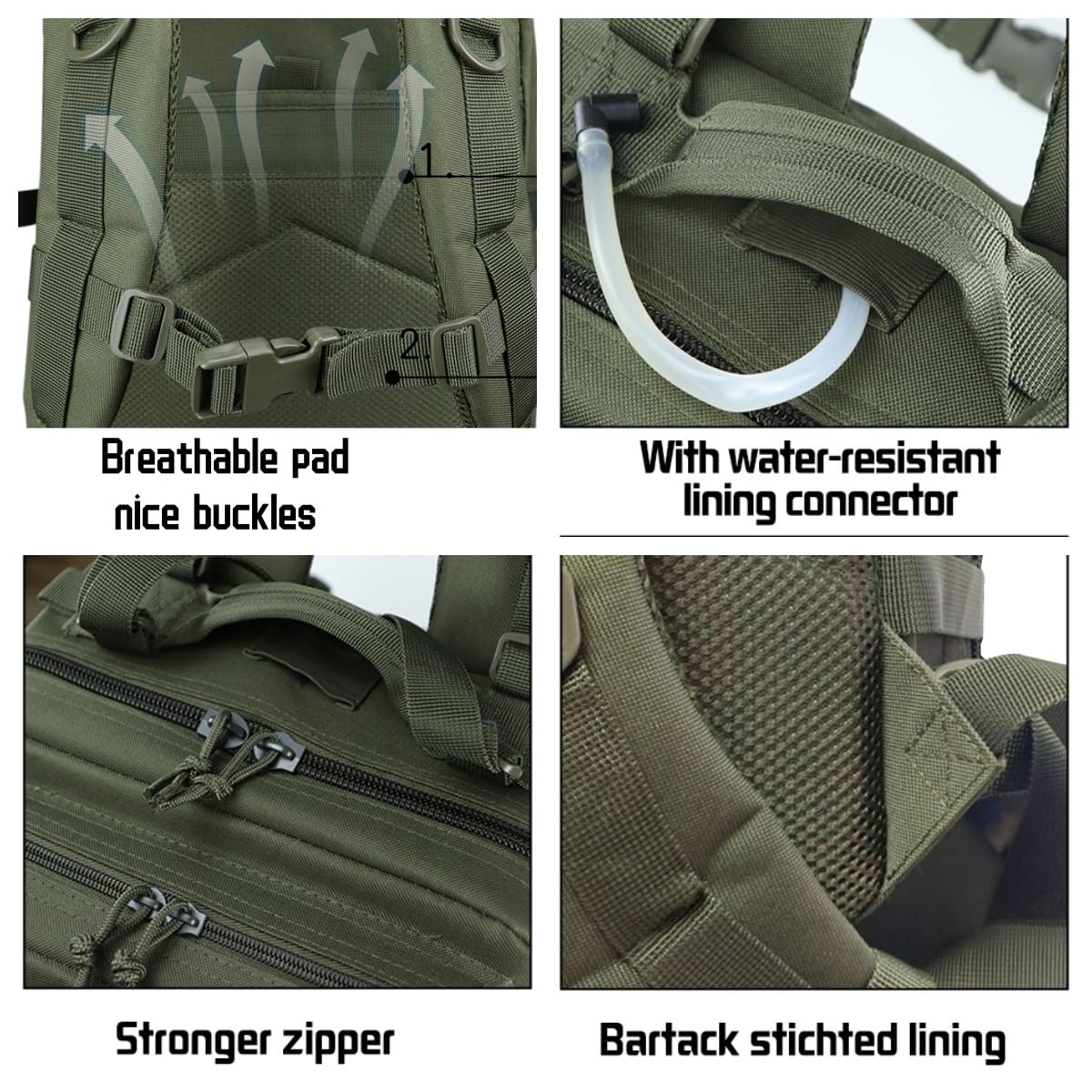 LAZLTOU 45L Military Tactical Backpack For Men Large Army 3 Day Molle ...