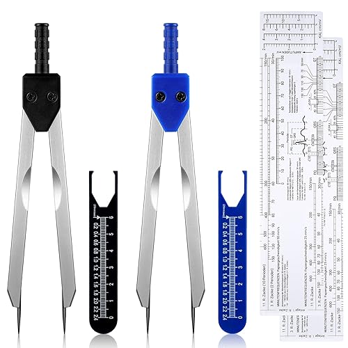 Tondiamo 2 Sets EKG Calipers and EKG Ruler Combination Set ECG Calipers ...