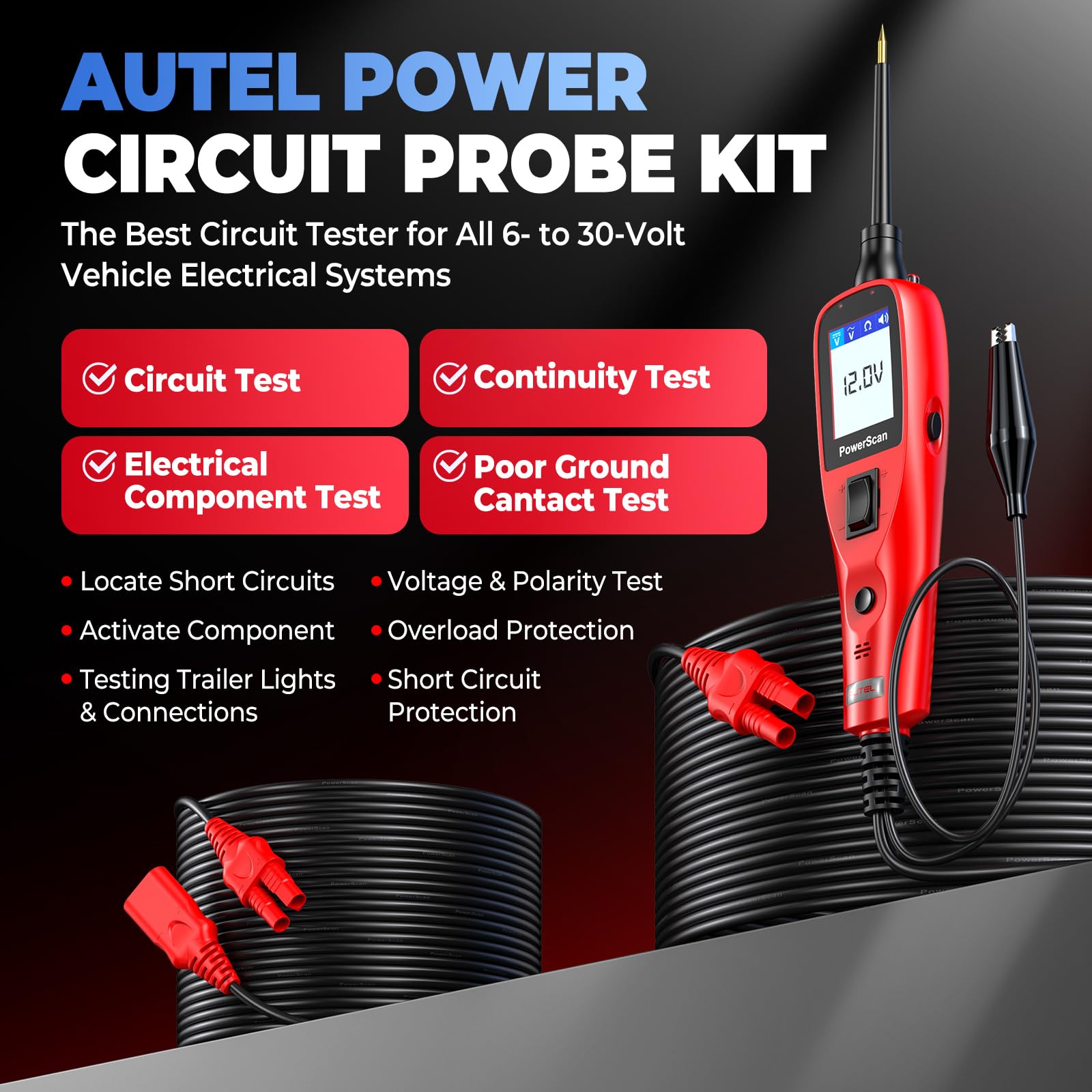Mua Autel PowerScan Circuit Tester 2024, 12V 24V Automotive Power ...