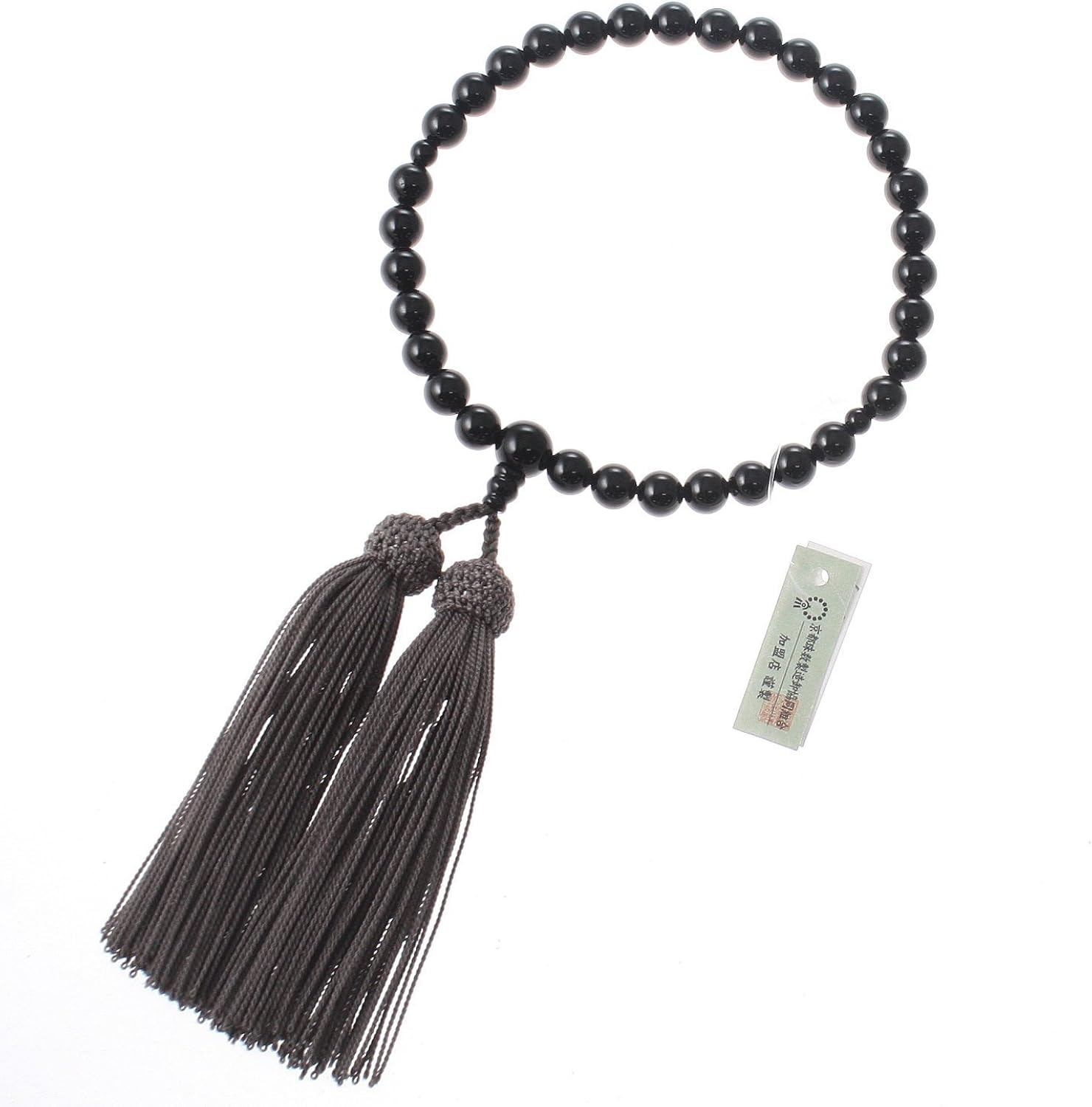 Amazon.com: Kyoto-made Ojuzu Buddhist Prayer Beads, Onyx Premium Stone ...