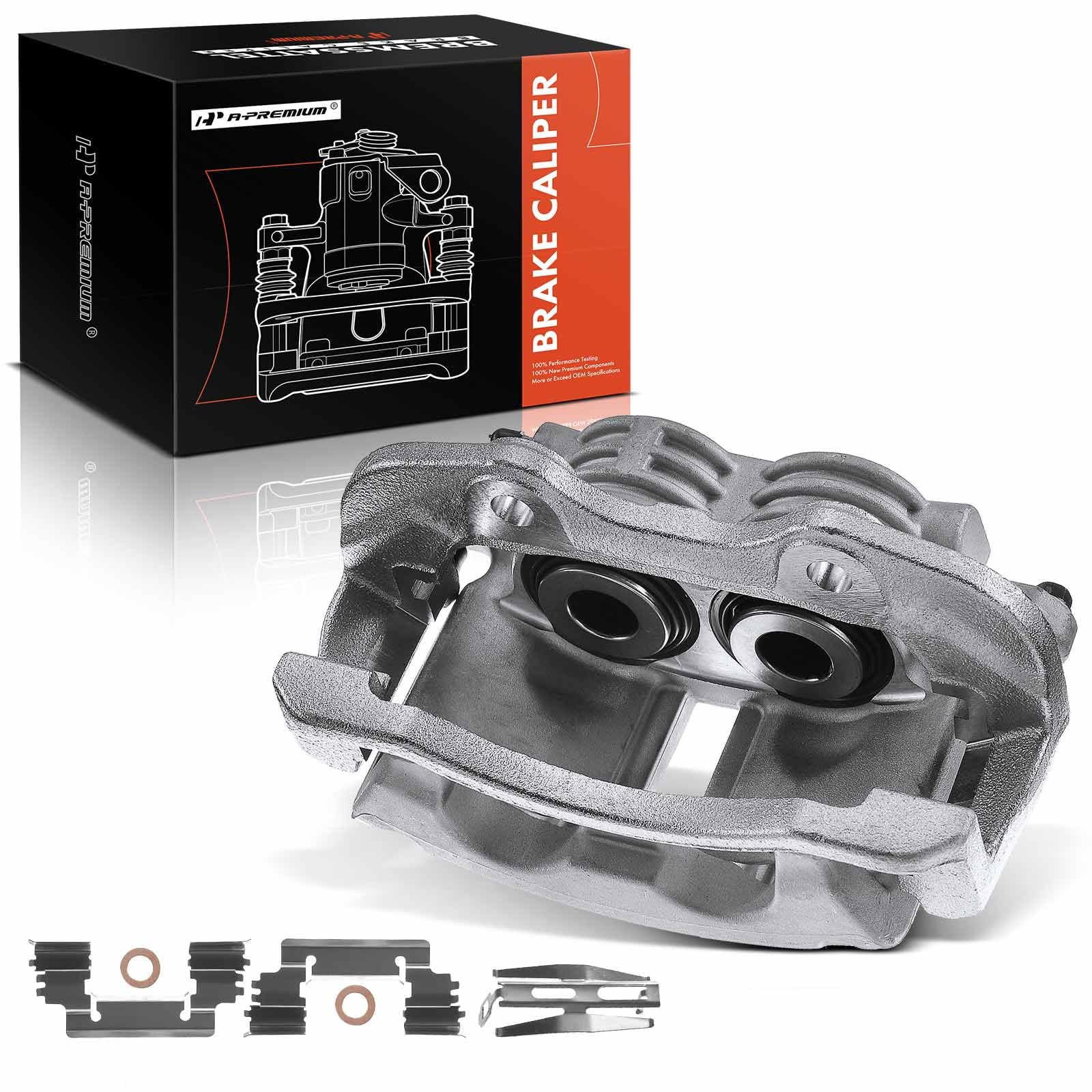 A-Premium Disc Brake Caliper Assembly with Bracket Compatible with Cadillac, Chevy & GMC Models ...