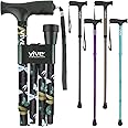 Amazon.com: Vive Folding Cane - Foldable Walking Cane for Men, Women ...