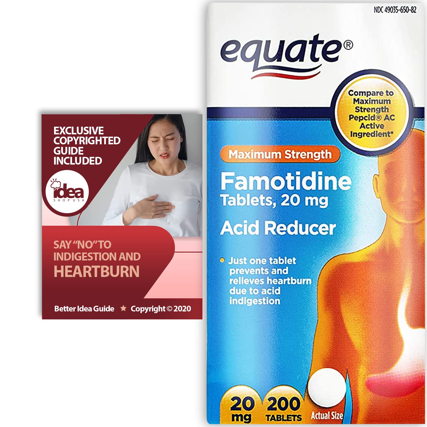 Mua Equate Famotidine Tablets, 20 mg, Maximum Strength, Acid Reducer ...
