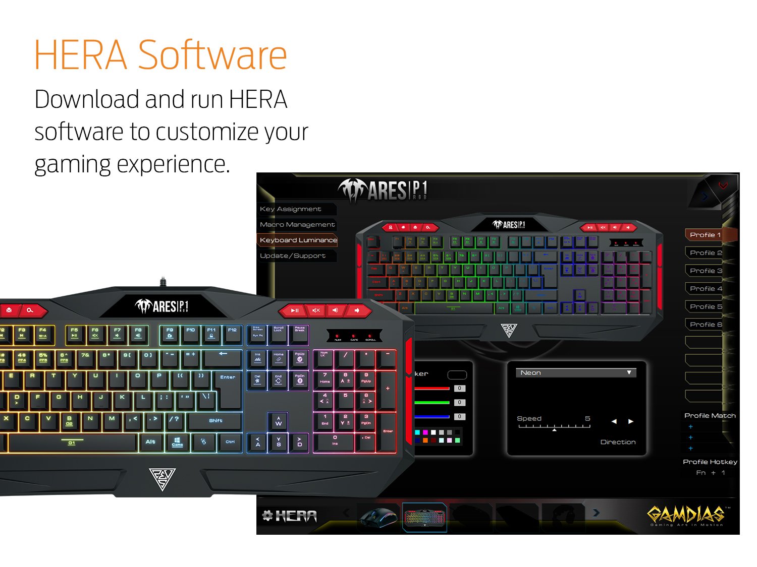 Ares P1 6 Zone RGB Gaming Keyboard (16.8 million color and customizable ...
