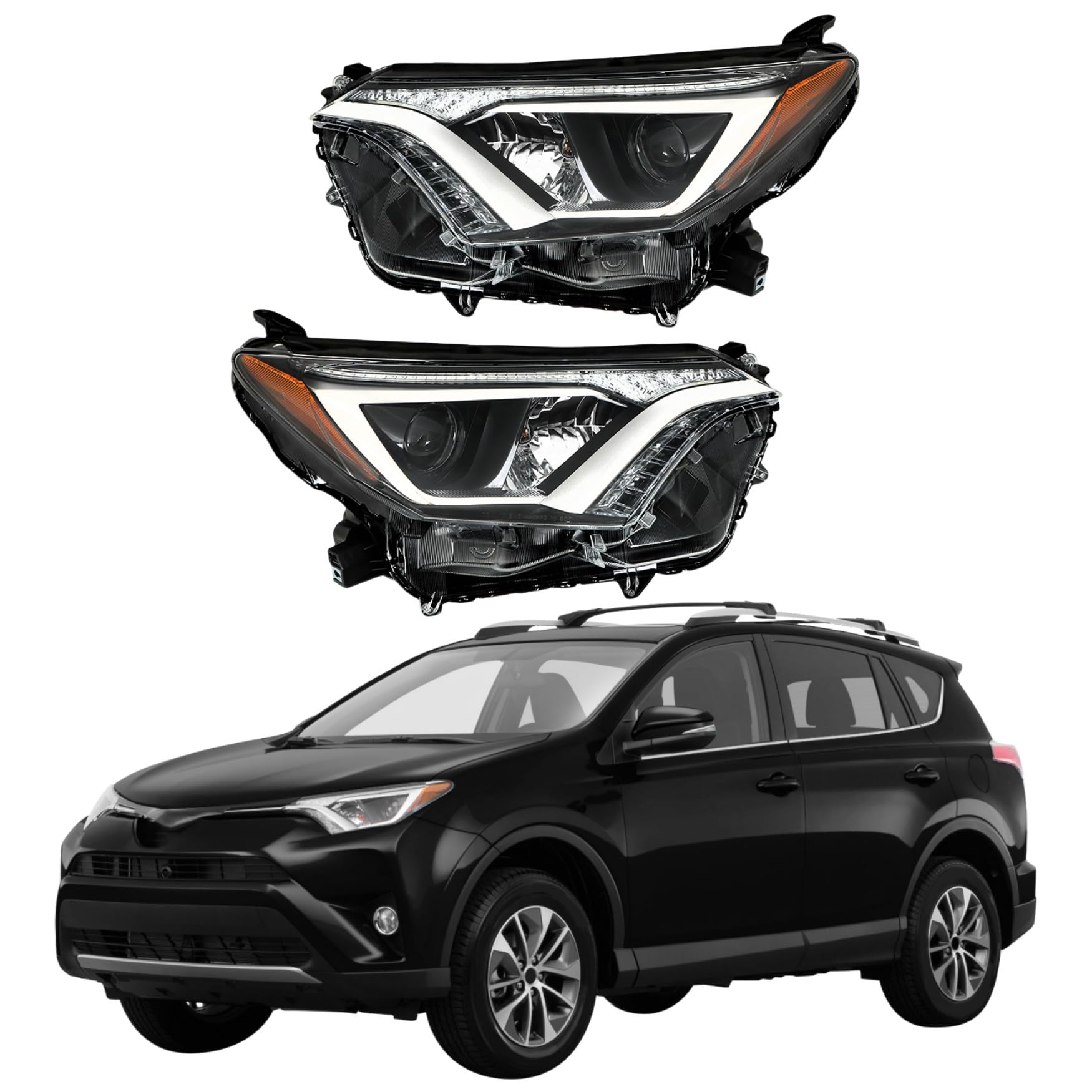 WFLNHB Headlight Assembly Compatible Replacement for Toyota Rav4 2016 ...