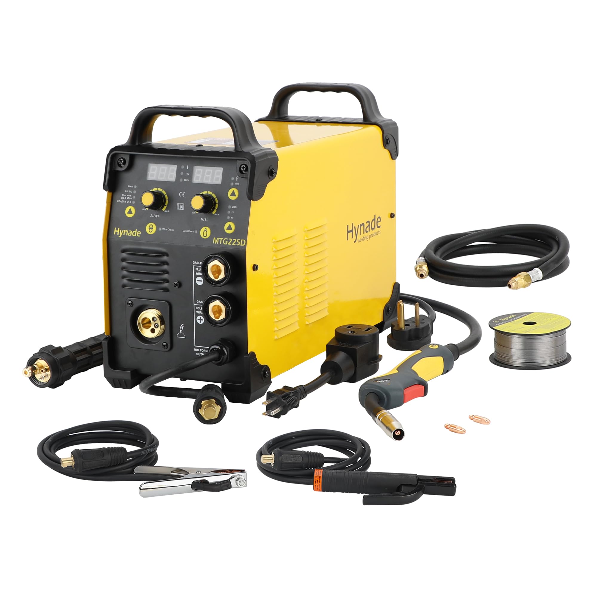 hynade Mig Welder, Digital MTG225D Mig/Lift Tig/Stick 3 in 1 ...