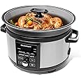 Amazon.com: Eamoment 5.5QT Programmable Slow Cooker With Timer,Non ...