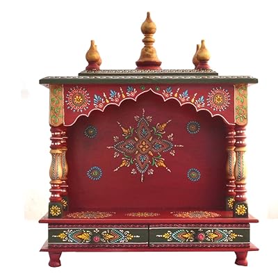 Buy Wooden Home Temple with Traditional Design at Ubuy Nepal