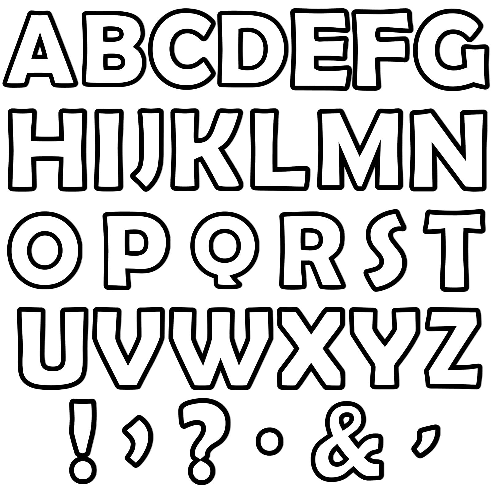 Mua 150 PCS Black and White Fun 7" Font Bulletin Board Letters for ...