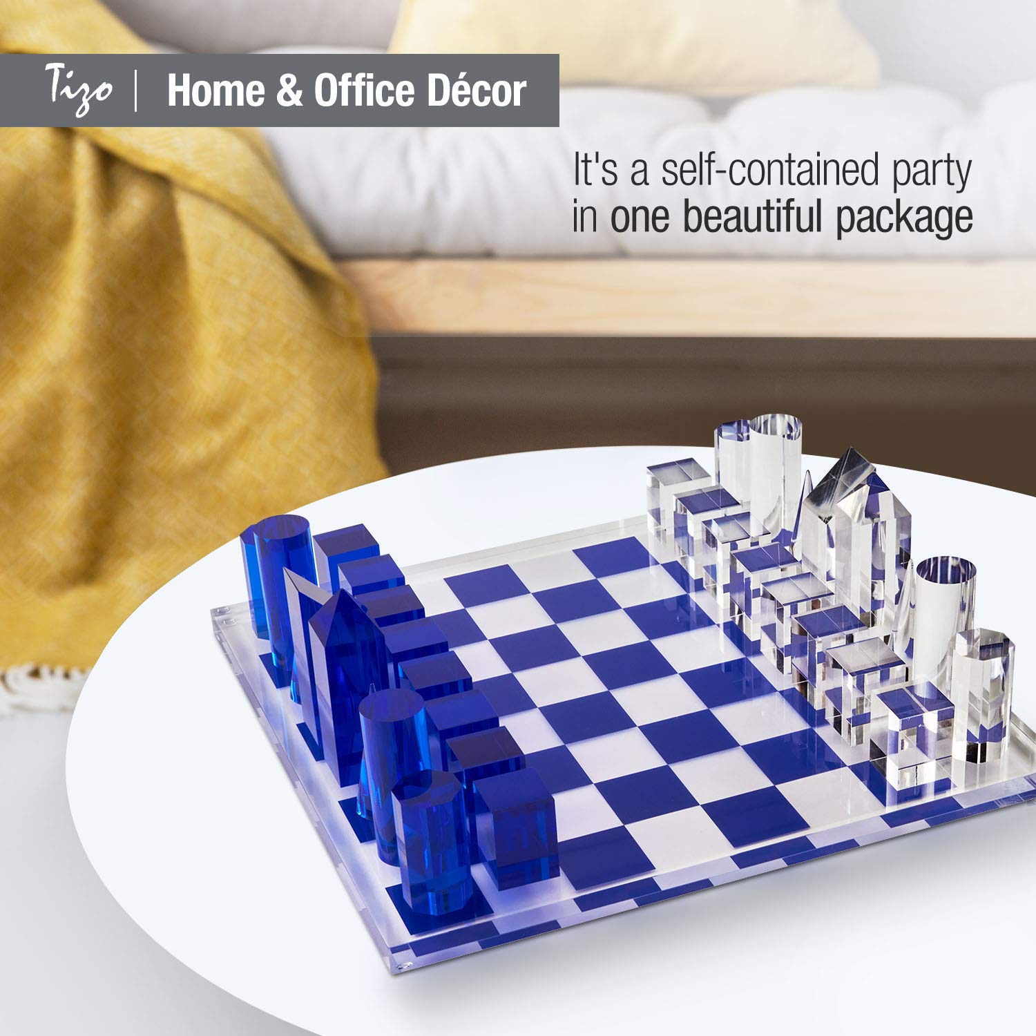 Mua TIZO Design Elegant 17” Lucite Chess Set, Designer Lucite & Acrylic ...