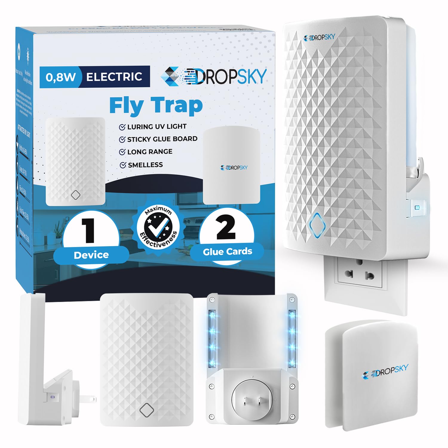 Dropsky Indoor Flying Insect Trap - Plug-in Bug Light Trap for Fruit ...