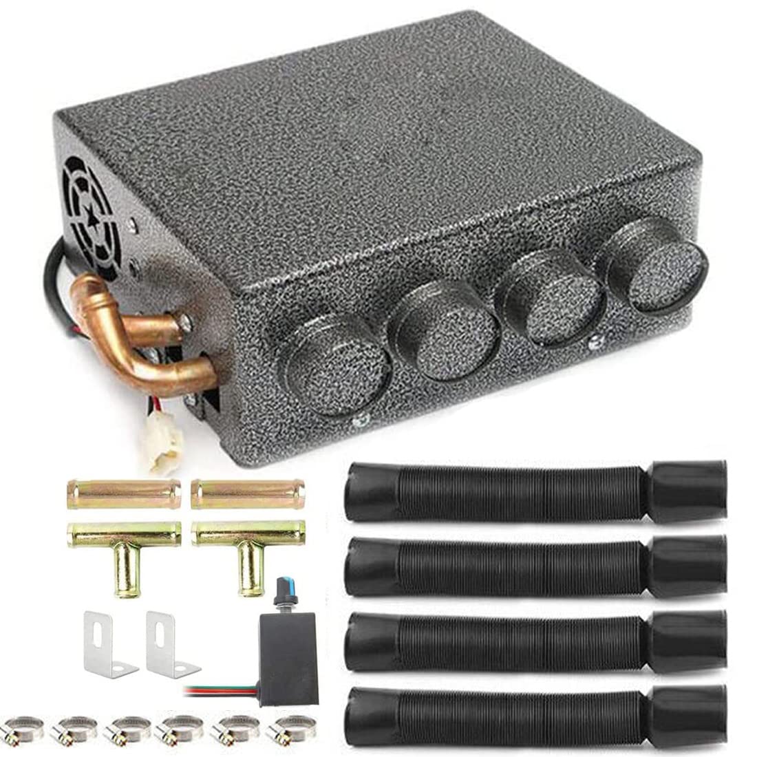 Evargc Universal 12V Dual blower Iron Compact Heater 4 Vents with Speed ...