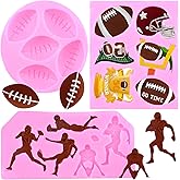Amazon.com: Whaline 3Pcs Football Fondant Mold Sports Theme Silicone ...