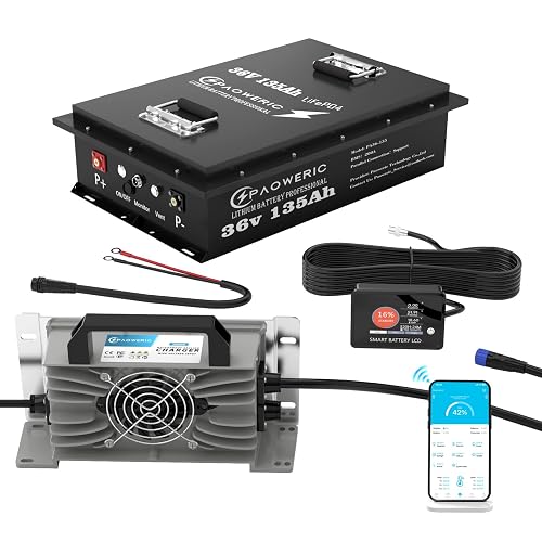 36V 135Ah Lithium LiFePO4 Battery, 200A BMS, 10000+ Deep Cycle LiFePO4 ...
