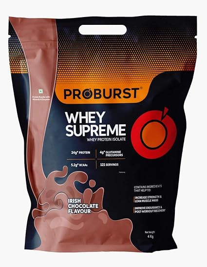 Proburst Supreme Whey Protein Powder With Glutamine & BCAAs 4 Kg |115 ...