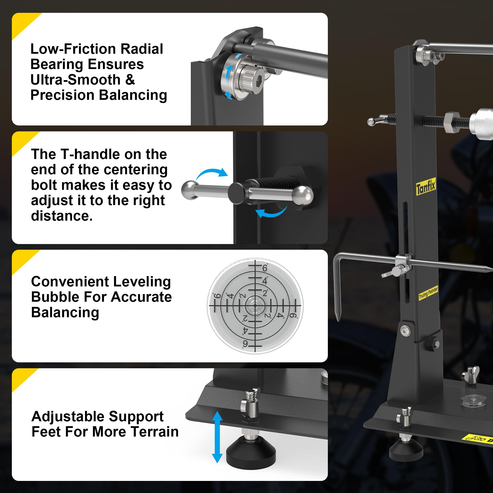 Mua Tanfix Folding Motorcycle Wheel Balancer & Truing Stand, Heavy-Duty ...