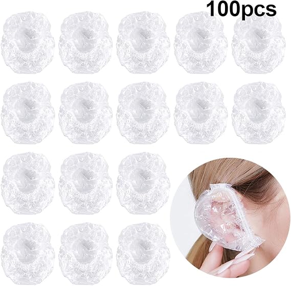 100 Pack Clear Disposable Ear Protectors Shower Waterproof Clear Ear ...