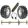 Amazon.com: CWTD 1-Inch Steel Live Axle Kit for Go Kart - Includes 18x9.5-8 Tubeless Wheels ...