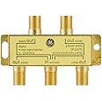 Amazon.com: GE Digital 4-Way Coaxial Cable Splitter, 2.5 GHz 5-2500 MHz ...