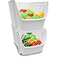 Amazon.com: Skywin TidyFriend Plastic Stackable Storage Bins for Pantry ...