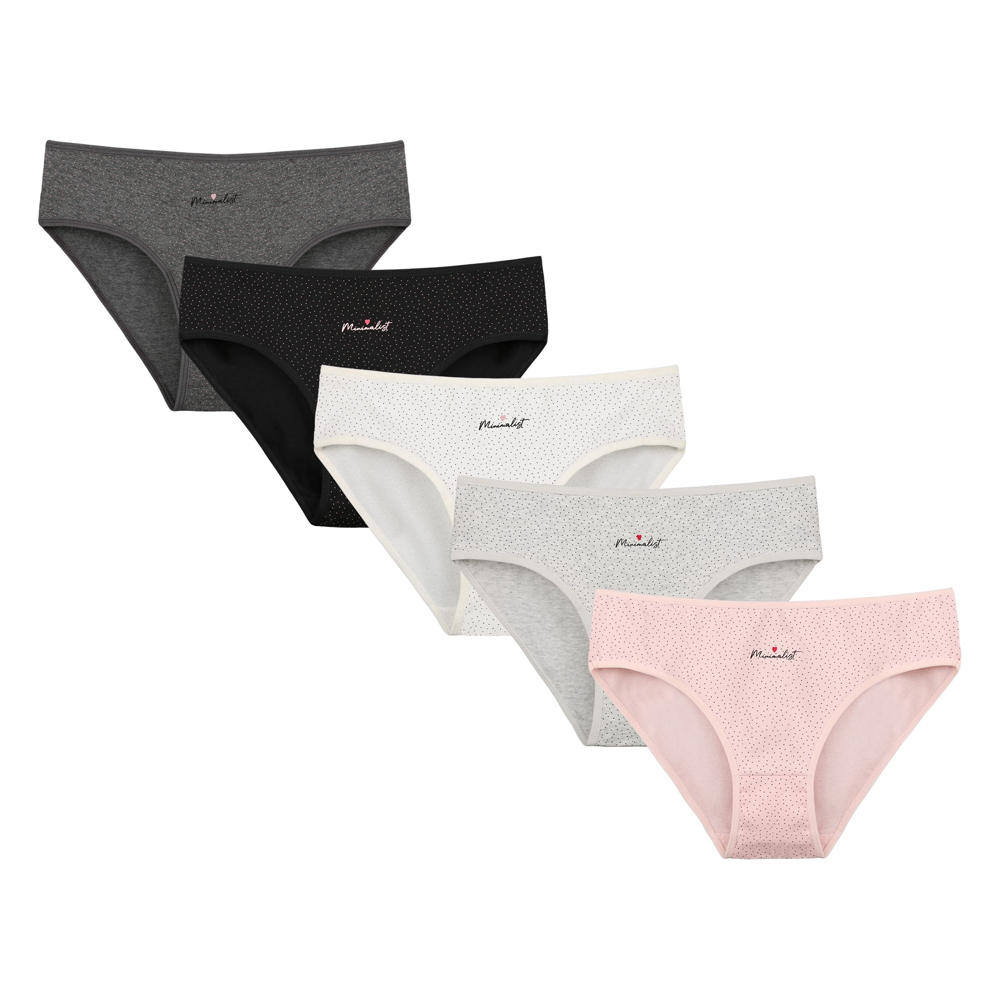 Donella Women's Cotton Bikini Panties - Comfy Mid Rise Hipster ...