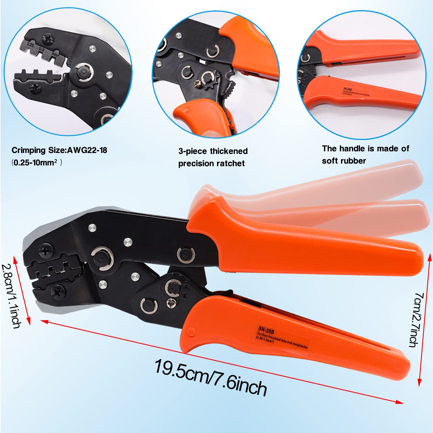 Mua Taiss Dupont Crimping Tool Kit with 600PCS 2.54mm Dupont Connector ...