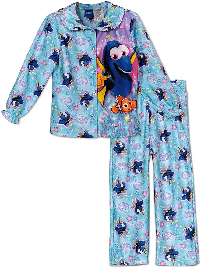 Disney Buscando a Dory Nemo Niñas Perchero de franela Estilo Pajamas ...