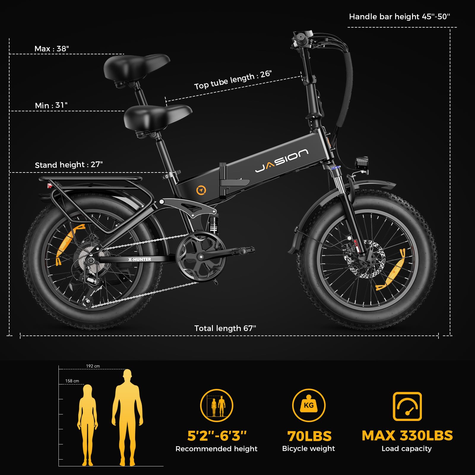 Mua Jasion X-Hunter Electric Bike for Adults,1400W Peak Motor 30MPH Max ...