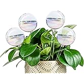 Amazon.com: 4 Pcs Plant Watering Globes, 9 Inch Glass Iridescent Self Watering Planter Insert ...