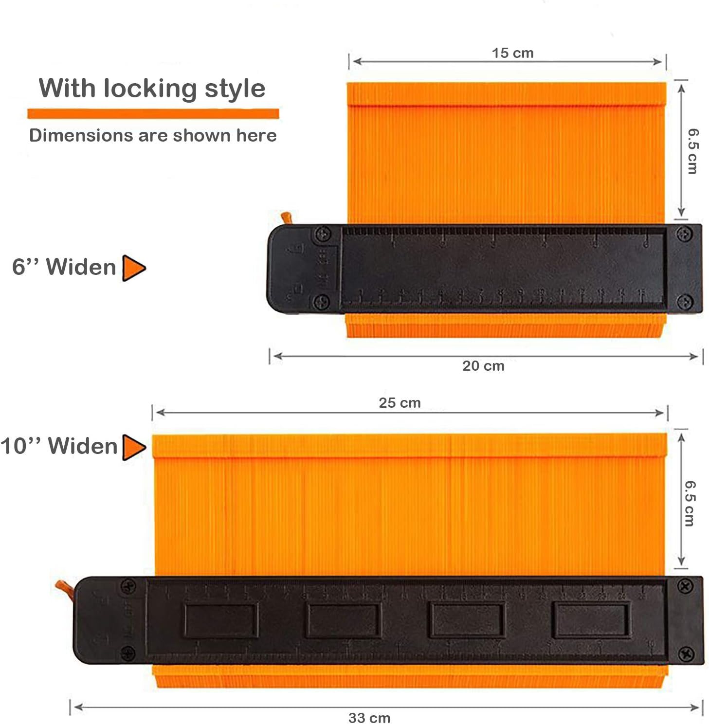 Contour Gauge with Lock, Contour Gauge Profile Tool 10+6 Inch, Instant ...