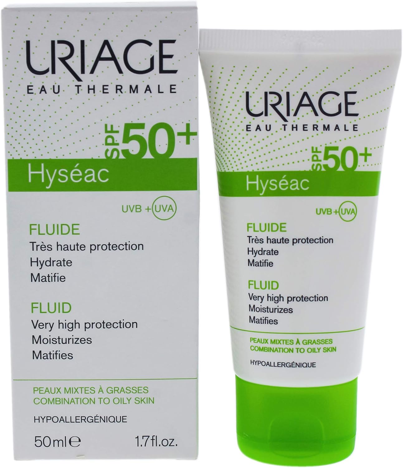 Uriage Hyseac Fluido solare con SPF 50+, 50 ml: Amazon.it: Bellezza