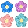 Amazon.com: Bodhi Life Boho Cute Coaster Set, 4 Pcs Daisy Flower Mug ...